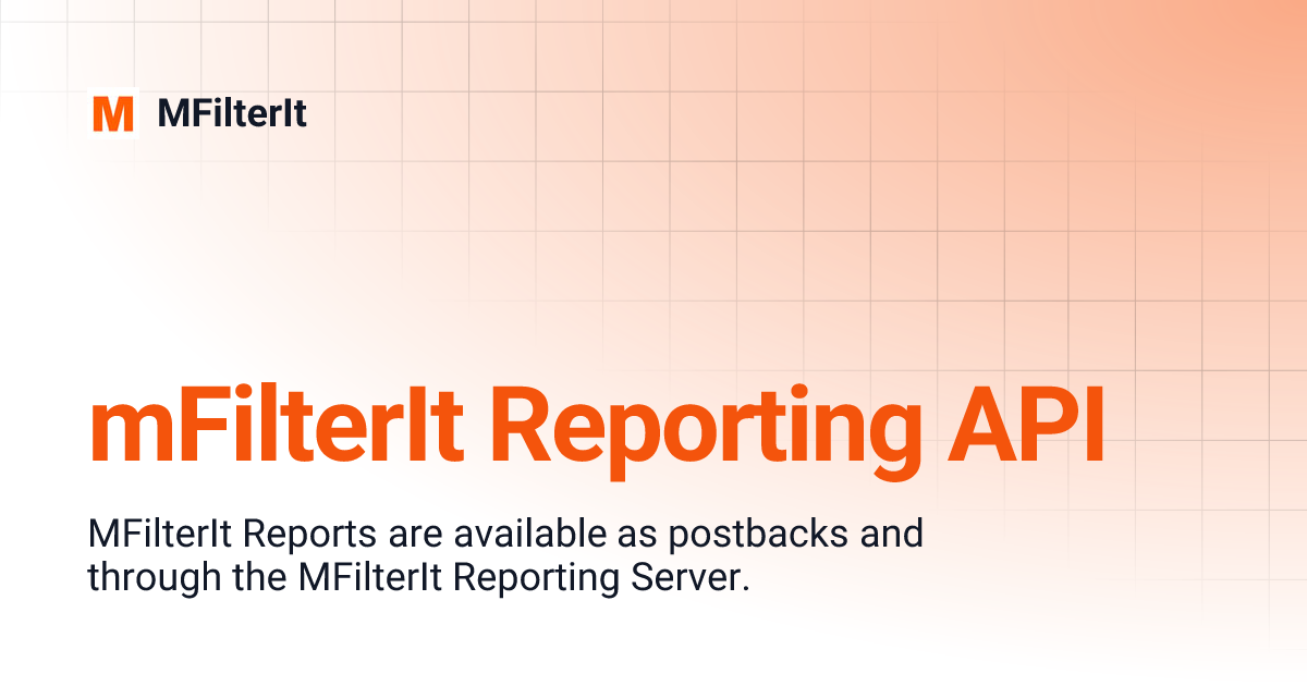 mFilterIt Reporting API | MFilterIt
